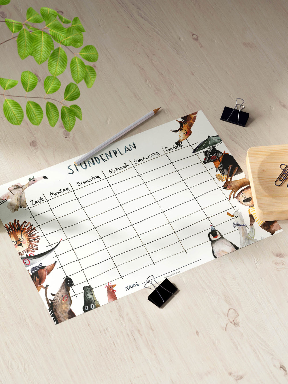 Stundenplan Tiere